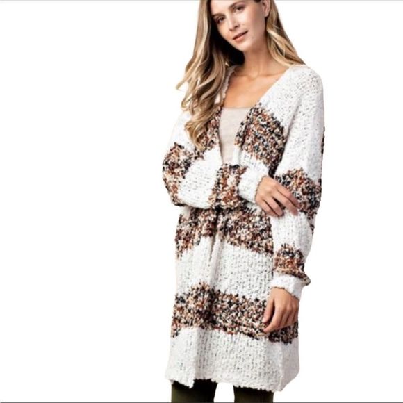 Kori | Sweaters | Koriamerica Honey Bee Stripedopen Front Multicolor ...